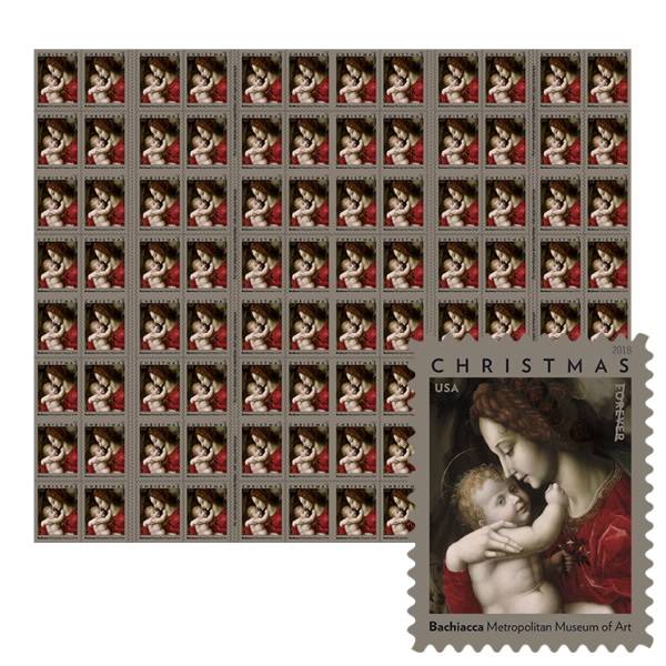 Madonna and Child by Bachiacca Forever Postage Stamps, 5 Books of 20pcs